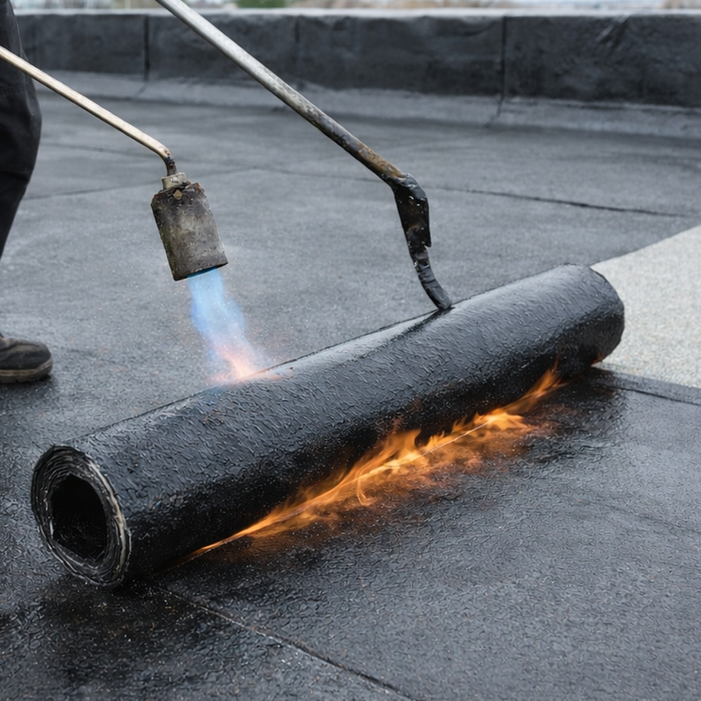 Premium Torch-On Roofing Felt Capsheet Roll 8m x 1m – Charcoal